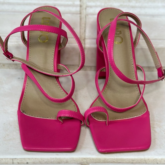 EGO | Shoes | Ego Pink Block Heels | Poshmark